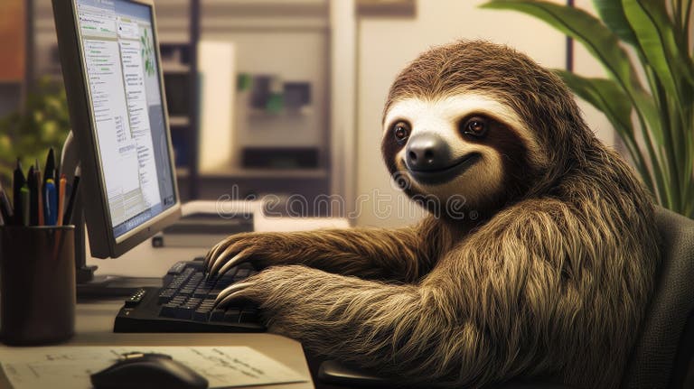 The Idea of a Sluggish Employee is Represented by an Animal Sloth ...