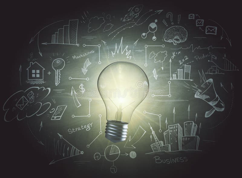 Idea and solution concept stock illustration. Illustration of creative ...