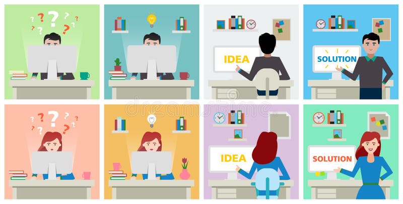 Idea and Solution Development. Stock Vector - Illustration of project ...