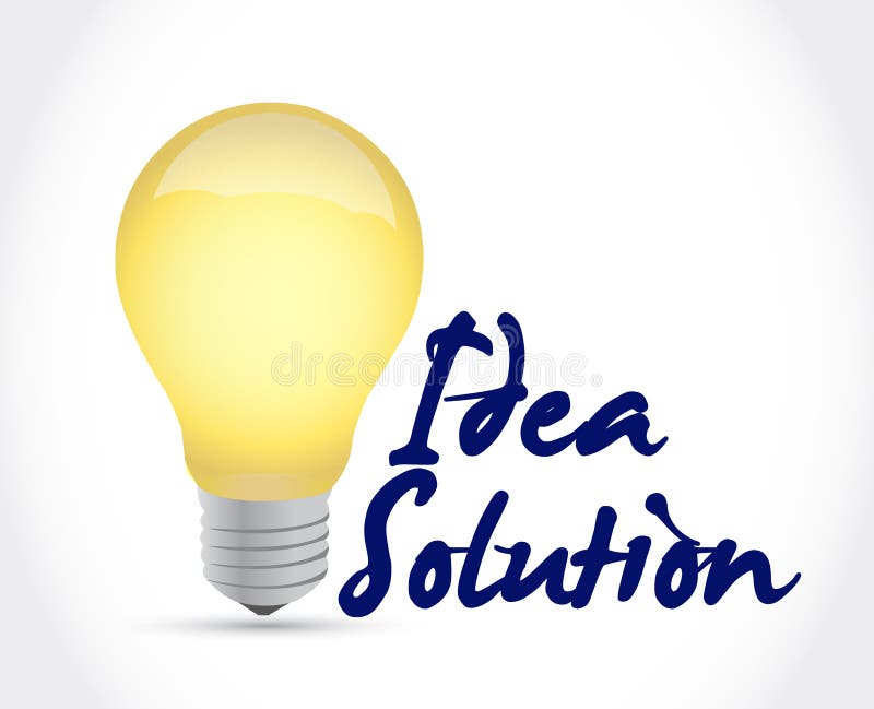 Solution Light Bulb Illustration Design Stock Illustration ...