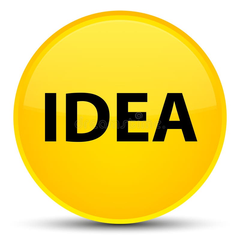 Idea Special Yellow Round Button Stock Illustration - Illustration of ...