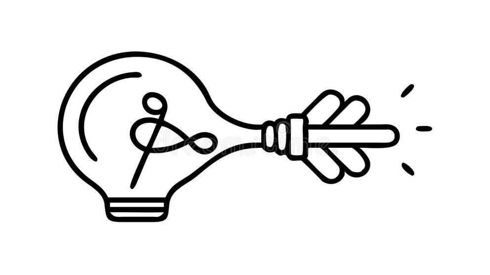 Idea Spreading Lightbulb Icon Vector Illustration, Diffusing Concept ...