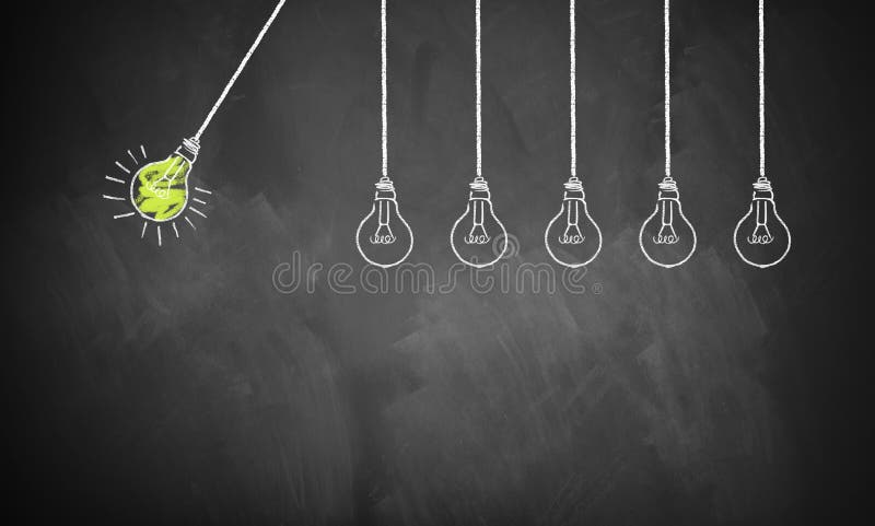 Idea is Starting a Chain Reaction of Following Ideas Stock Image ...