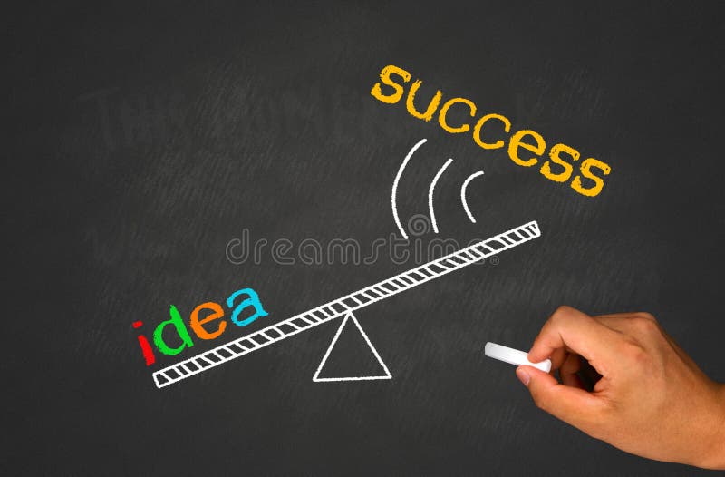 Idea and success stock photo. Image of seesaw, creat - 43469512