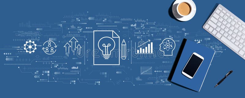 Idea of Success Theme with Computer Keyboard and Office Items Stock ...