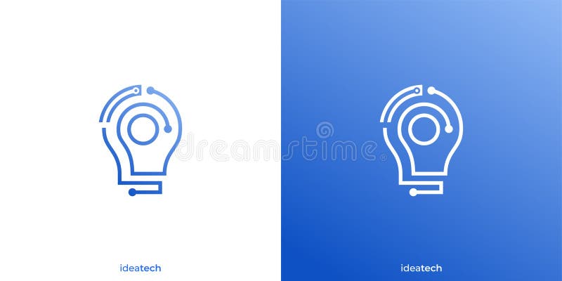 Idea Tech Logo. Light Bulb and Circuit Connection with Modern Style ...