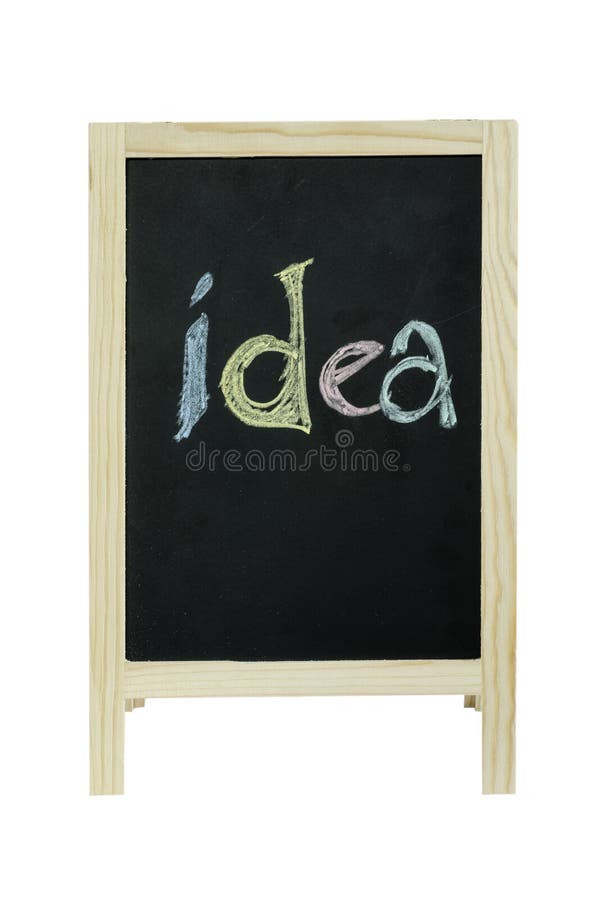 Idea Text on Blackboard with Clipping Path Stock Image - Image of menu ...