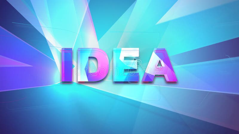 Idea Text with Colorful Background Stock Illustration - Illustration of ...