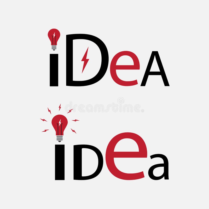 Idea Text. Element for Logo Stock Vector - Illustration of badge ...