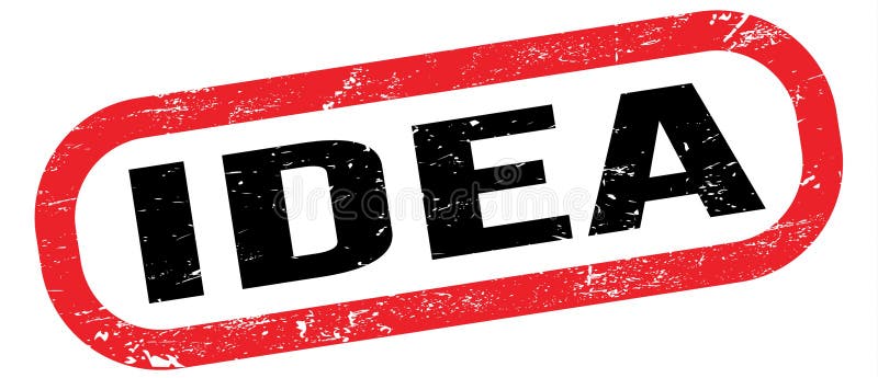 IDEA, Text Written on Red-black Stamp Sign Stock Illustration ...