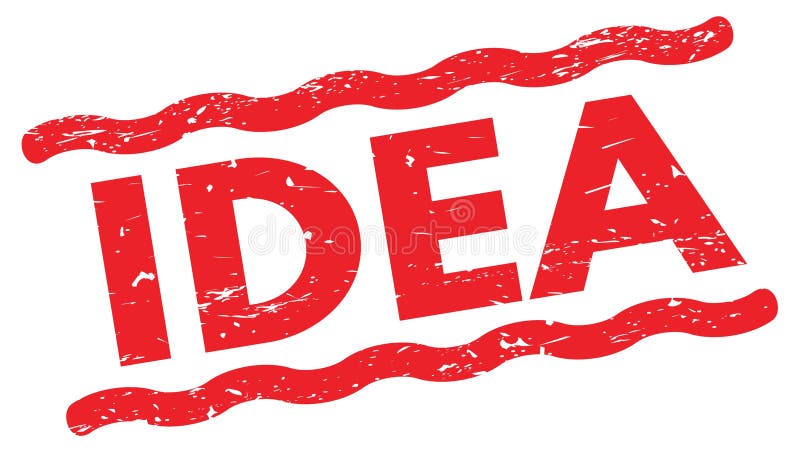 IDEA Text on Red Lines Stamp Sign Stock Illustration - Illustration of ...