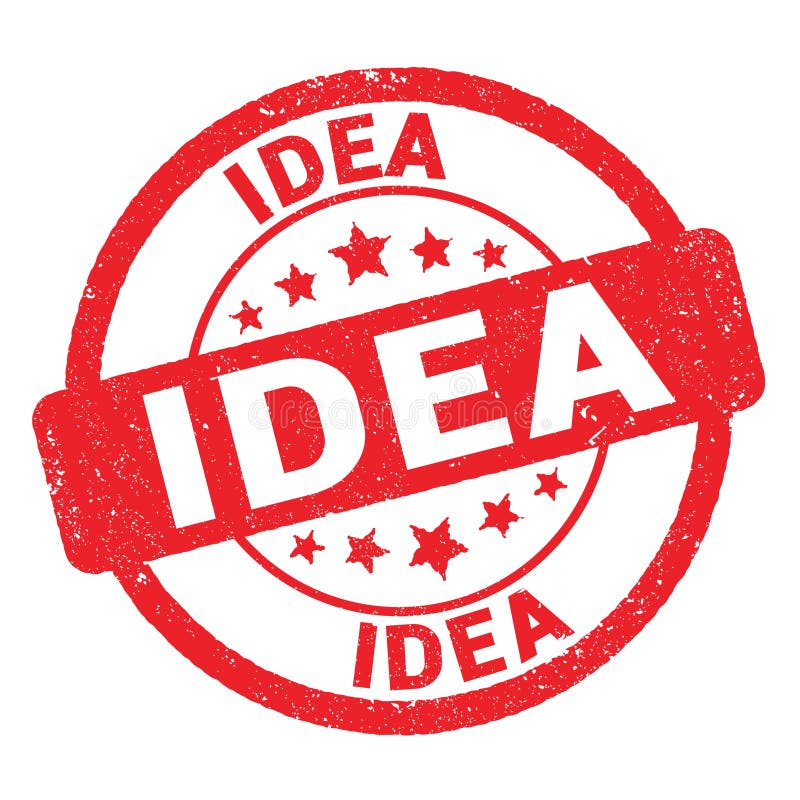 IDEA Text Written on Red Stamp Sign Stock Illustration - Illustration ...