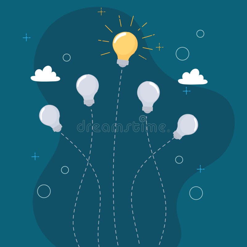 Idea and think different stock vector. Illustration of bulb - 232272928
