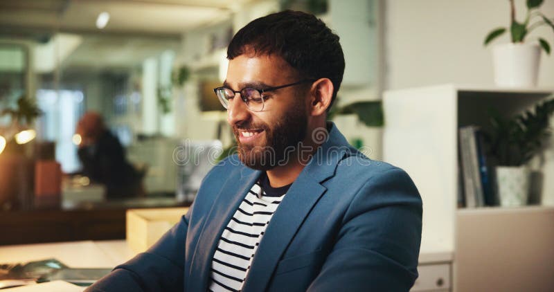 Idea, Thinking and Business Man in Office with Creative Insight ...