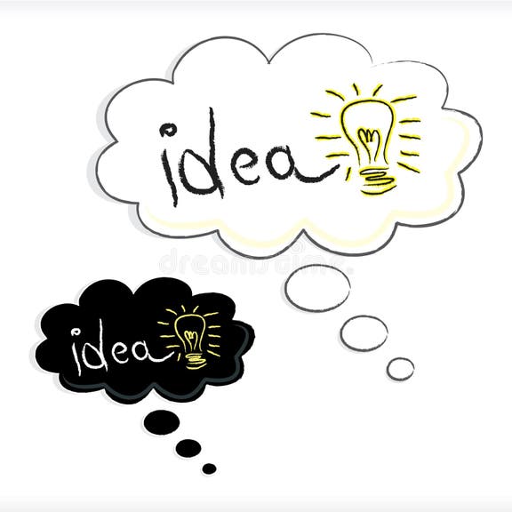 Thought Bubble Idea Bulb Stock Illustrations – 3,432 Thought Bubble ...