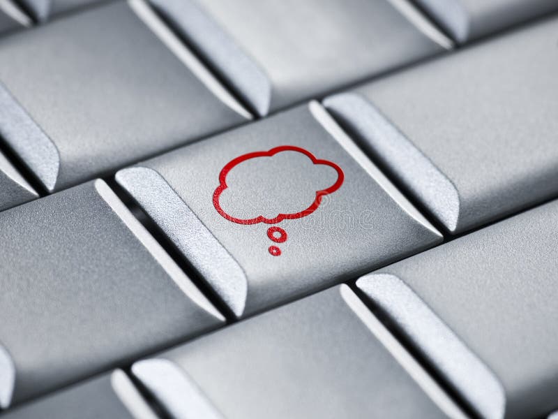 Idea Thought Bubble on a Computer Keyboard Stock Image - Image of ...