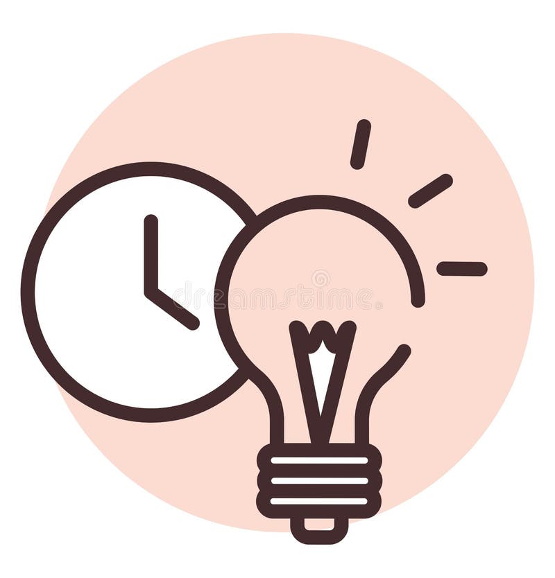 Idea time, icon stock vector. Illustration of money - 259782956