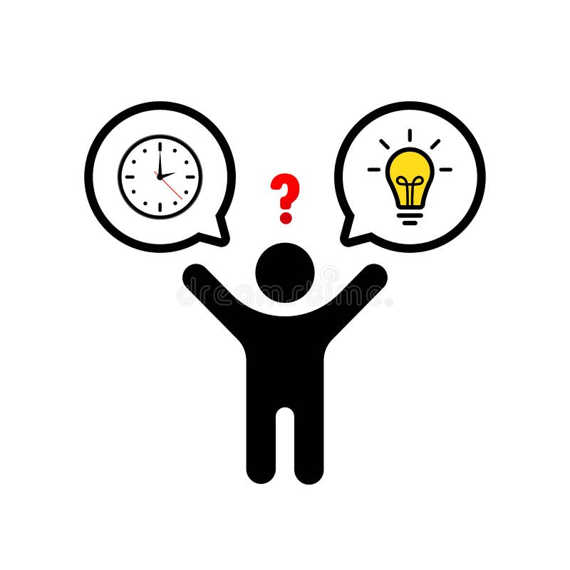 Idea and Time Stack Balance. Idea is Time Concept Stock Vector ...