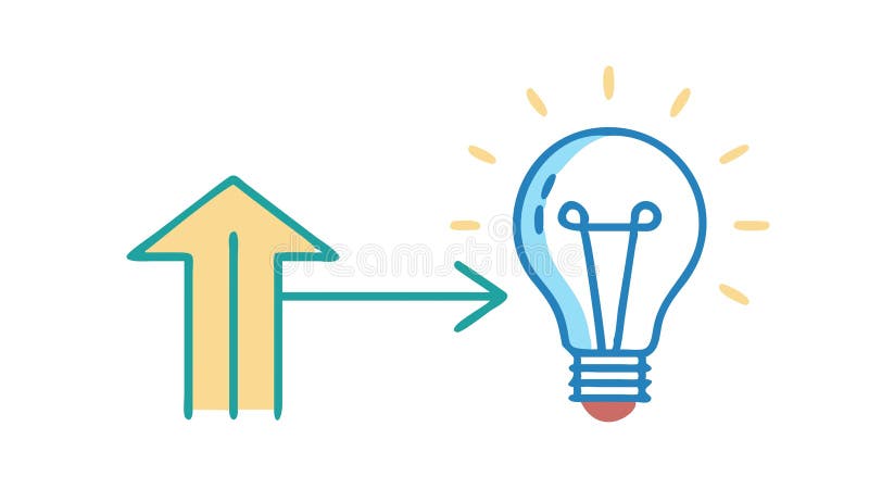 Idea Upswing: Rising Innovation Progress. Vector Design Generative AI ...