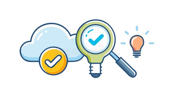 Idea Validation Search Icon. Concept, Research, Approval, Solution ...