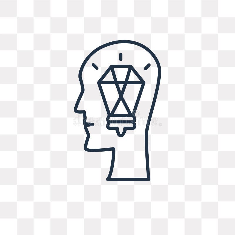 Idea Vector Icon Isolated on Transparent Background, Linear Idea Stock ...
