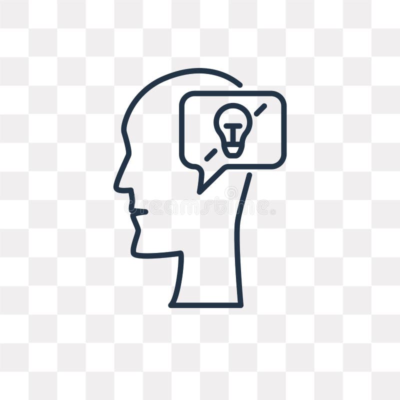 Idea Vector Icon Isolated on Transparent Background, Linear Idea Stock ...