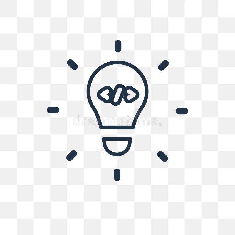 Idea Vector Icon Isolated on Transparent Background, Linear Idea Stock ...