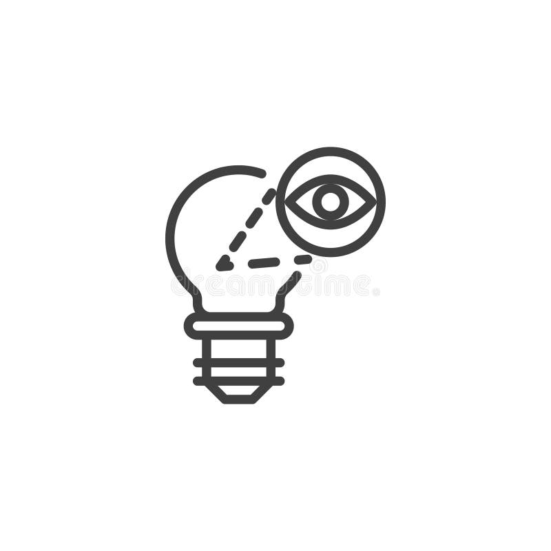 Idea Visualization Line Icon Stock Vector - Illustration of bulb, icon ... Idea Visualization Line Icon Stock Vector - Illustration of bulb, icon ...