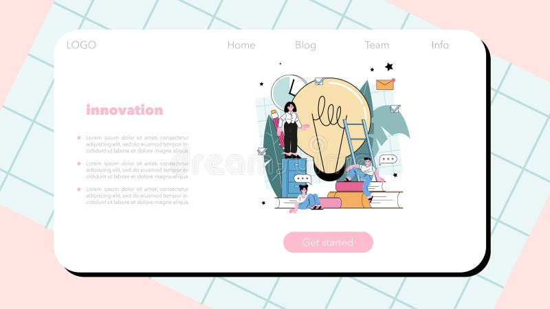 Idea Web Banner or Landing Page. Creative Innovations or Solutions ...