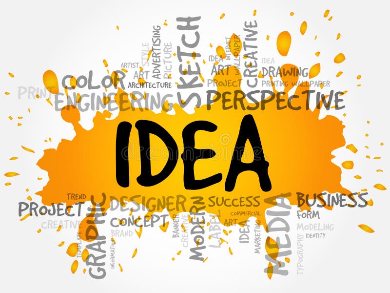 IDEA word cloud stock illustration. Illustration of collage - 203279685