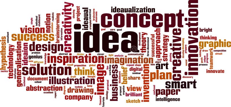 Idea word cloud stock vector. Illustration of vector - 271091438
