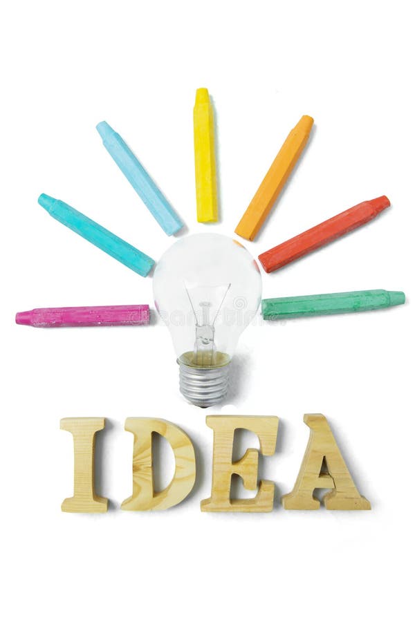 Lightbulb Crayons Idea Word Stock Photos - Free & Royalty-Free Stock ...
