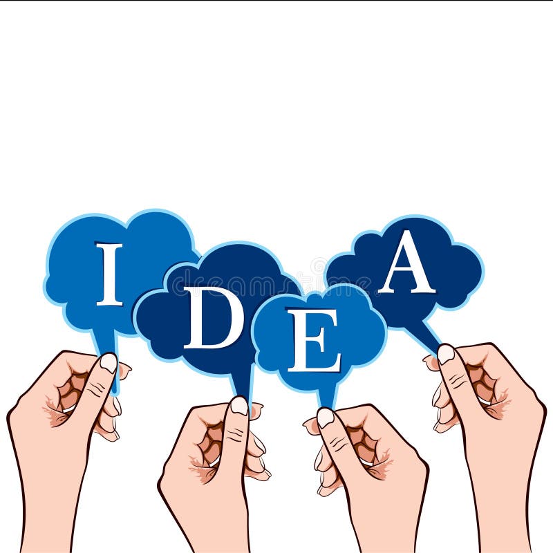 Idea Word on Message Bubble Stock Vector - Illustration of background ...