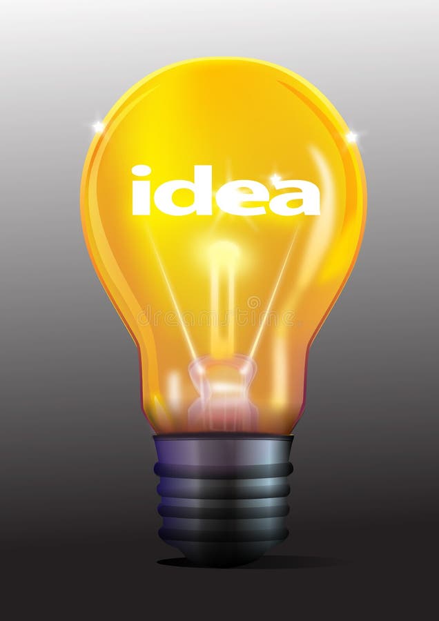 Light Bulb Idea Illustration Stock Vector - Illustration of text ...