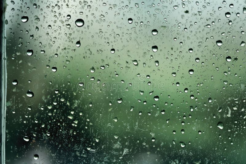 Ideal Background of Raindrops on the Window, with a Green Backdrop ...