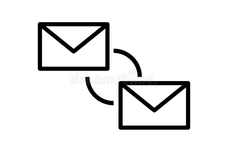 Mail Exchange Icon. Simple Vector. Stock Vector - Illustration of ...