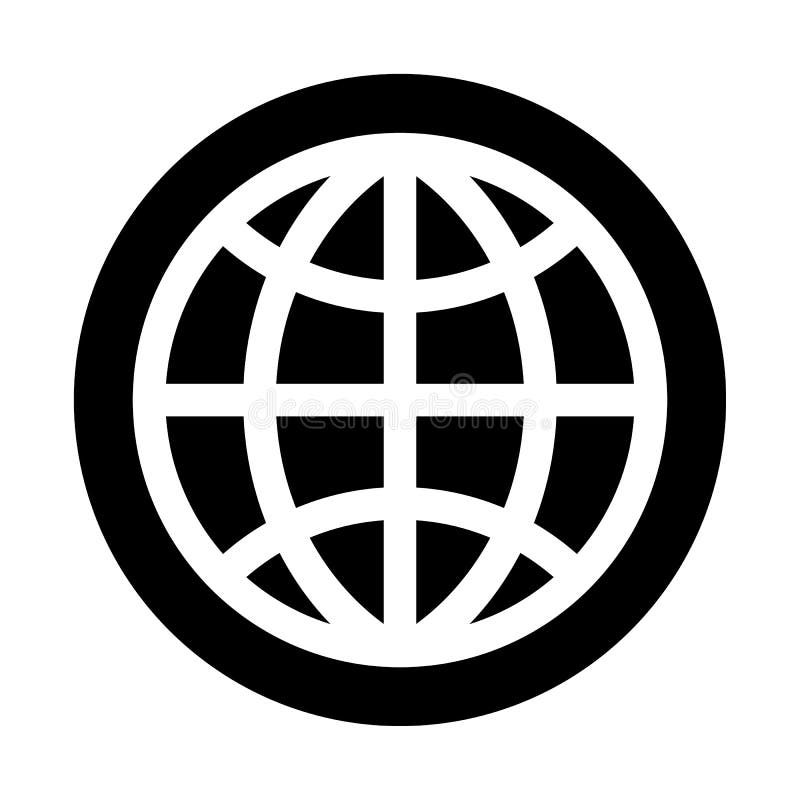 Black Internet Browser Icon. Vector. Stock Vector - Illustration of ...