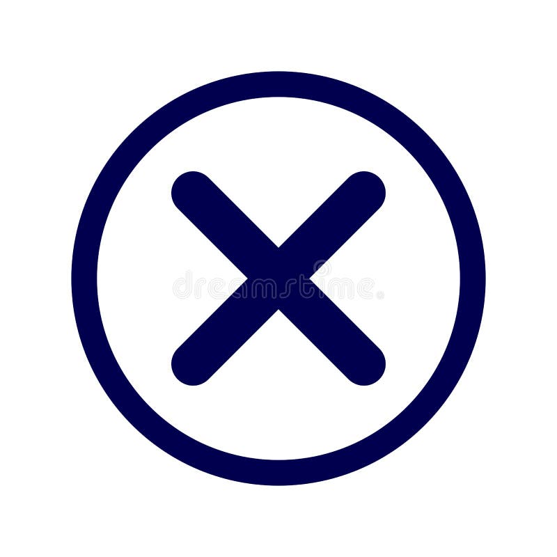 Simple Round Cross Mark Icon. Vector. Stock Vector - Illustration of ...