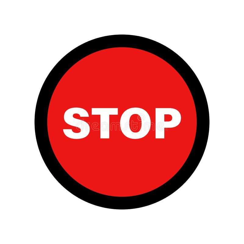 Round Stop Mark Icon. Stop Video and Music. Vector. Stock Vector ...