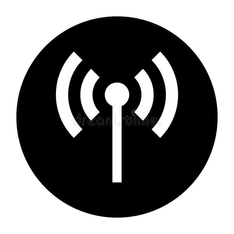 Radio Icon with Black Circle. Vector. Stock Vector - Illustration of ...