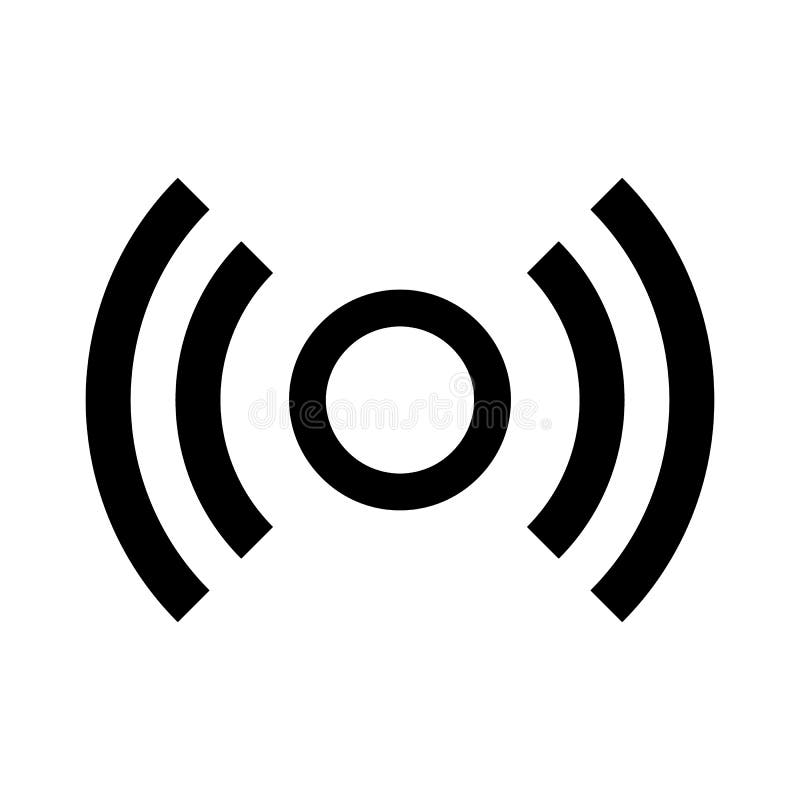 A Simple Radio Wave Vector Icon. Stock Vector - Illustration of radio ...