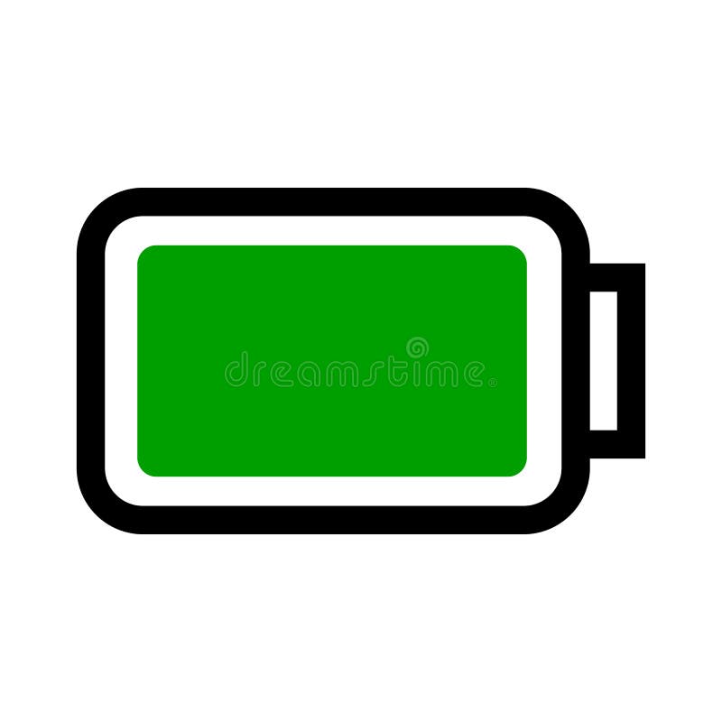 Fully Charged Battery. Remaining Battery Power. Vector. Stock Vector ...