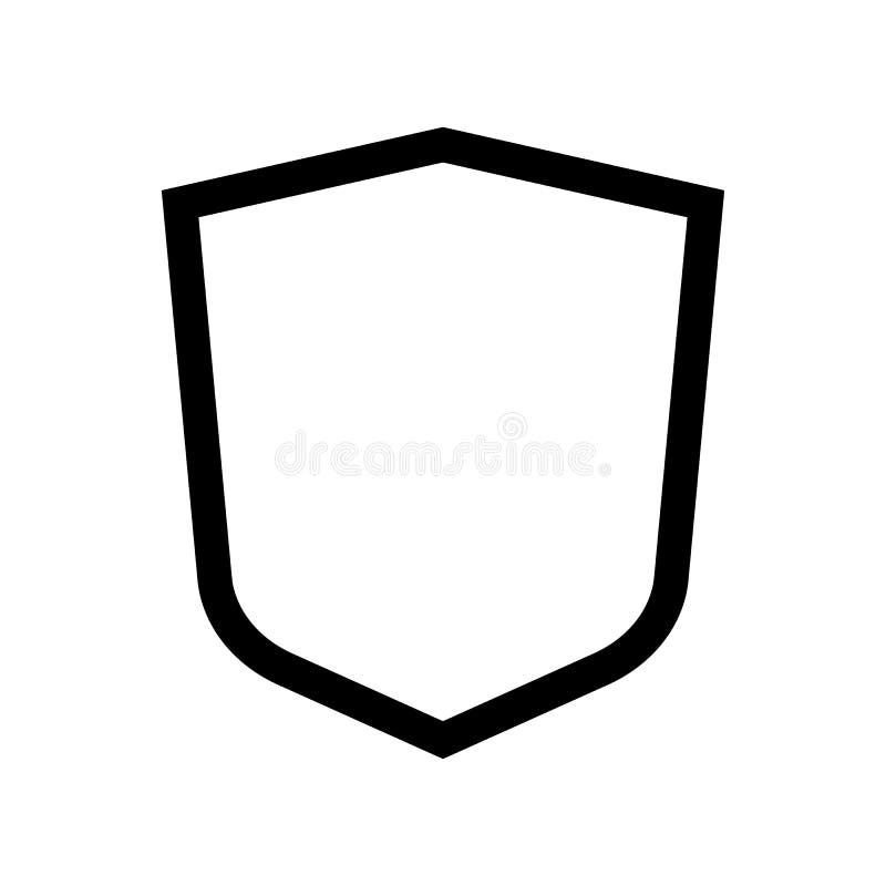Simple Shield Icon. Vector Image. Stock Vector - Illustration of design ...