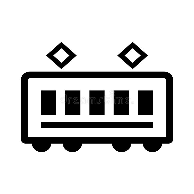Simple Train Icon. Editable Vector. Stock Vector - Illustration of road ...