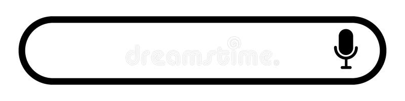 Search Bar and Microphone Icon. Vector. Stock Vector - Illustration of ...