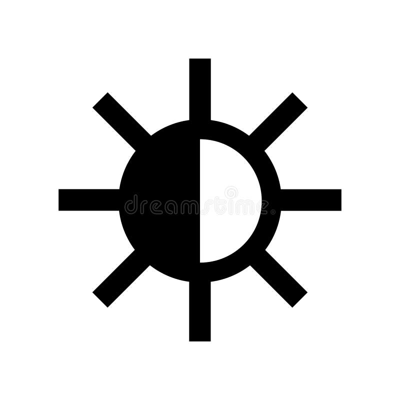 Brightness Control Icon. Vector of the Sun. Stock Vector - Illustration ...