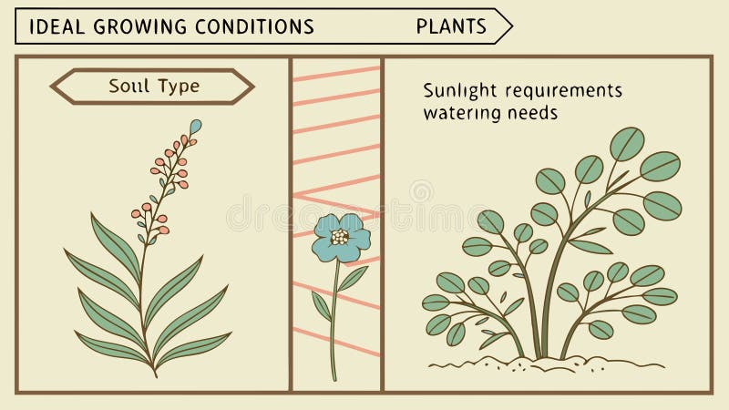 Ideal Plant Growing Conditions Chart, Vector Design Generative AI Stock ...