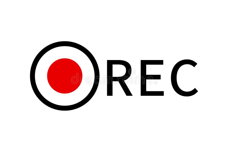Recording Sign in Red. Vector. Recording Button. Stock Vector ...