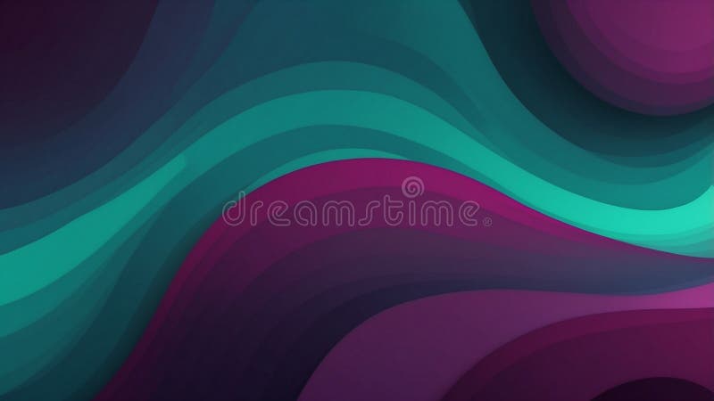 Soft Wave Design with Purple and Aqua Tones. AI Generated Stock Image ...