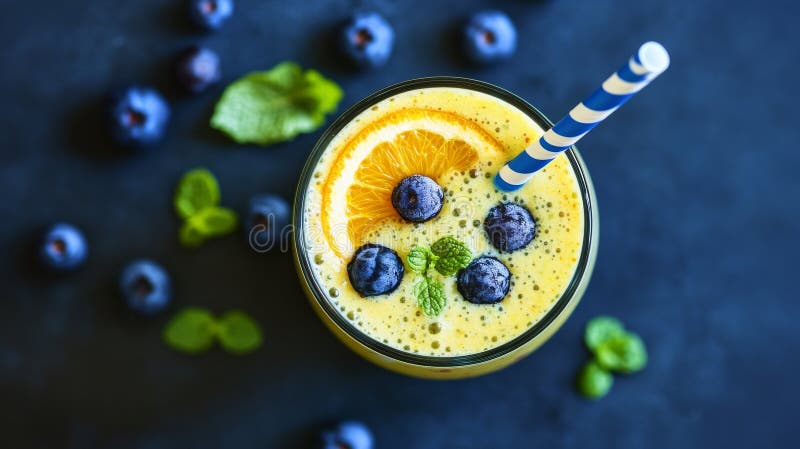 The Ideal Summer Refresher is an Orange and Berry Smoothie Stock Photo ...